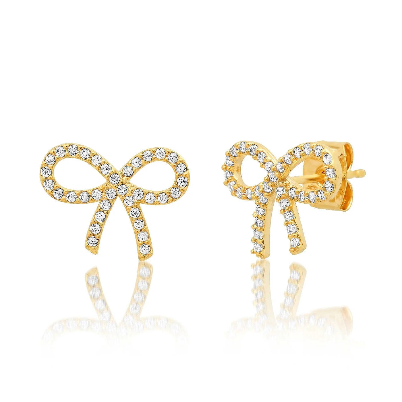 Pave Bow Studs – Hearth and Soul
